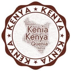 Kenya Logo Country Name Sticker