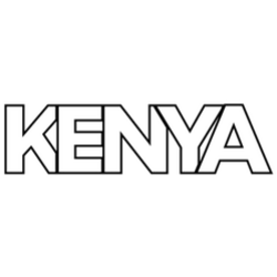 Kenya Outline Lettering Sticker