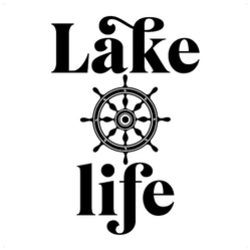 Lake Life Steering Wheel Lettering Sticker