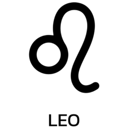 Leo Icon Lettering Sticker
