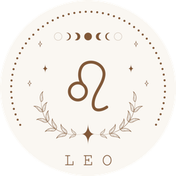 Leo Zodiac Sign In Boho Style Astrological Sticker