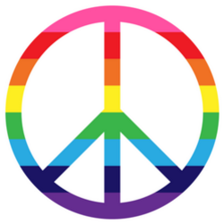 Lgbtq Rainbow Peace Icon Sticker