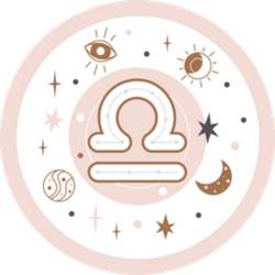Libra Horoscope Pink Sign Sticker