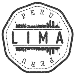 Lima, Peru Stamp Skyline Postmark Sticker