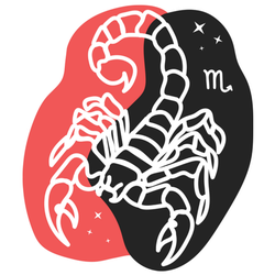 Line Art Scorpio Horoscope Sticker