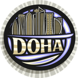 Logo For Doha, Qatar Illustration Sticker