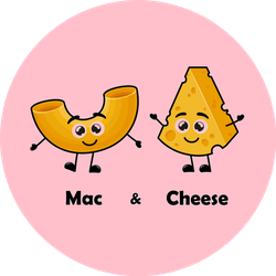 Mac And Cheese Characters Sticker