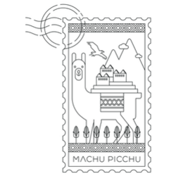 Machu Picchu Peru Stamp Sticker