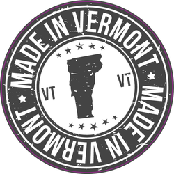 Made In Vermont State Stamp Sticker