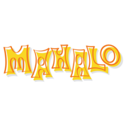 Mahalo Lettering Hawaiian Phrase Sticker