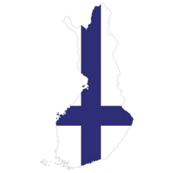 Map Of Finland With Finland Flag Sticker