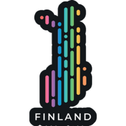 Modern Colorful Finland Map Sticker