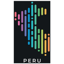 Modern Colorful Peru Map Logo Sticker