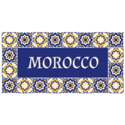Morocco Travel Banner Sticker