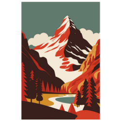 Mountain Matterhorn Swiss Alps Landscape Sticker
