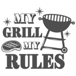 My Grill My Rules Barbecue Slogan Sticker