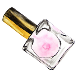 Nail Polish Bottle Enamel Lacquer Watercolor Sticker