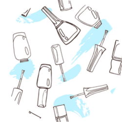 Nail Polish Line Drawing Pattern Sticker