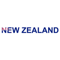 New Zealand Country Flag Lettering Sticker