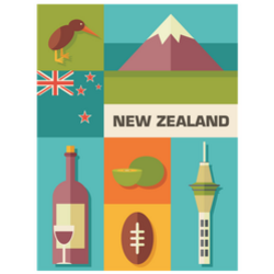New Zealand Cultural Icons Sticker