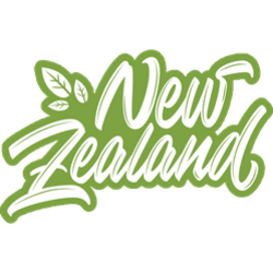 New Zealand Green Lettering Sticker