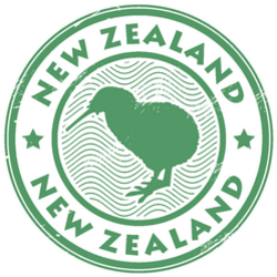 New Zealand Green Stamp Sticker