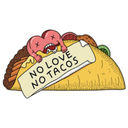 No Love No Tacos Pop Art Sticker