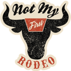 Not My First Rodeo Typography Sticker
