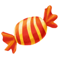 Orange And Red Candy Wrapper Sticker