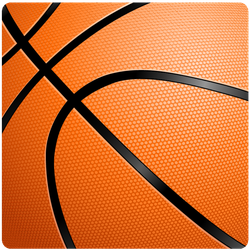 Orange Basketball Close Up Illustration For Design Sticker
