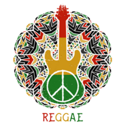Peace Symbol Jamaica Reggae Music Sticker