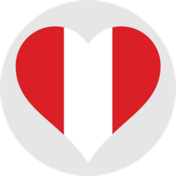Peru Heart Flag Sticker