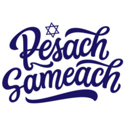Pesach Sameach. Happy Passover. Hand Lettering Sticker