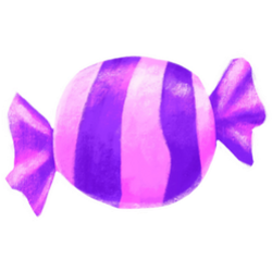 Pink And Purple Candy Wrapper Sticker