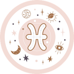 Pisces Pink Horoscope Sign Sticker