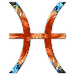 Pisces Zodiac Psychedelic Icon Sticker