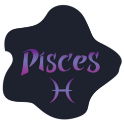 Pisces Zodiac Sign Hand Lettering Sticker