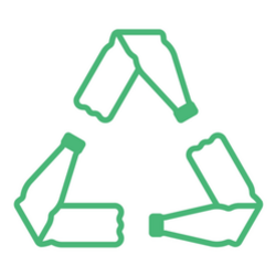 Plastic Bottle Recycle Icon Sticker