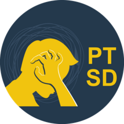 Post-traumatic Stress Disorder Yellow Lettering Sticker