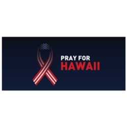 Pray For Hawaii Flag Ribbon Sticker