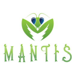 Praying Mantis Mascot Lettering Logo Sticker