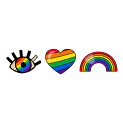 Pride Lgbtq+ Icon Set Rainbow Colors Sticker