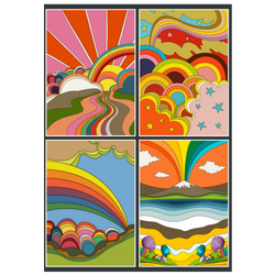 Psychedelic Poster Covers From The 1960's Sticker