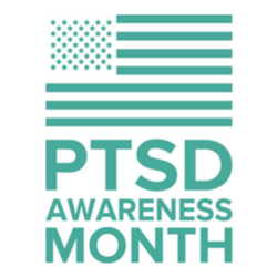 Ptsd Awareness Month Celebrated Annual In United States Flag Sticker