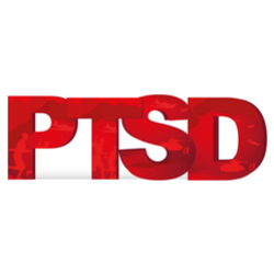 Ptsd Red Lettering Sticker