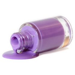 Purple Nail Polish Bottle Tipped Over Sticker
