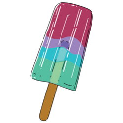 Rainbow Popsicle Art Sticker
