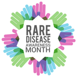Rare Disease Day Colorful Hands Poster Sticker