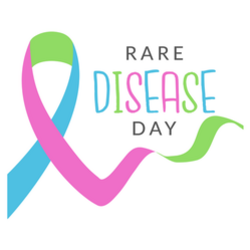 Rare Disease Day Ribbon Lettering Sticker