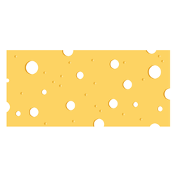 Rectangle Piece Of Cheese Icon Sticker